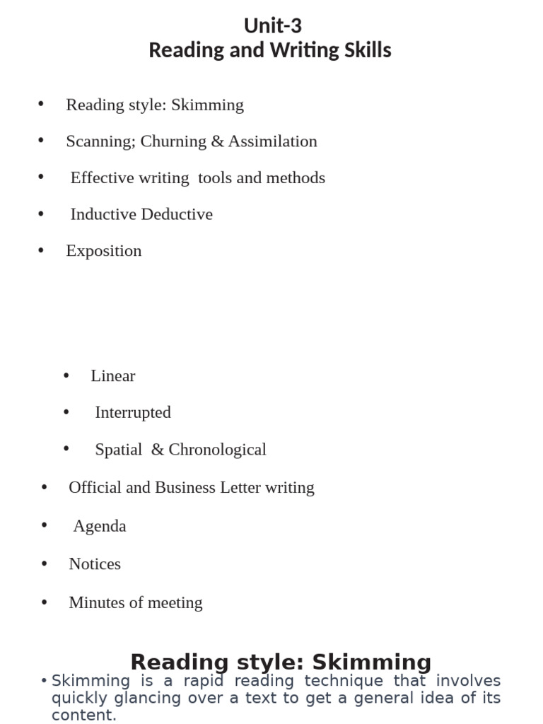 Unit-3 | PDF | Speed Reading | Knowledge