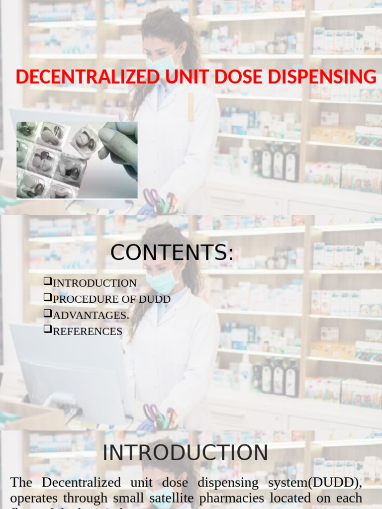 Decentralized Unit Dose Dispensing | PDF | Science & Mathematics