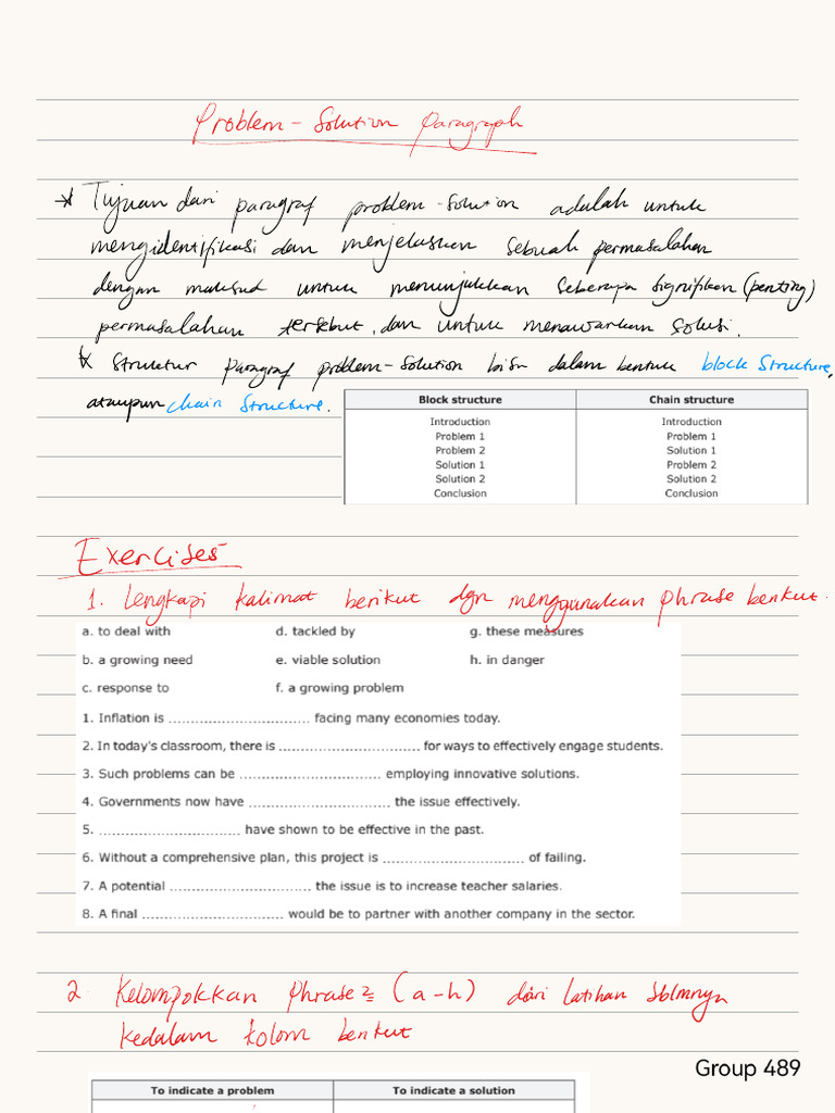 Problem-Solution Paragraph | PDF