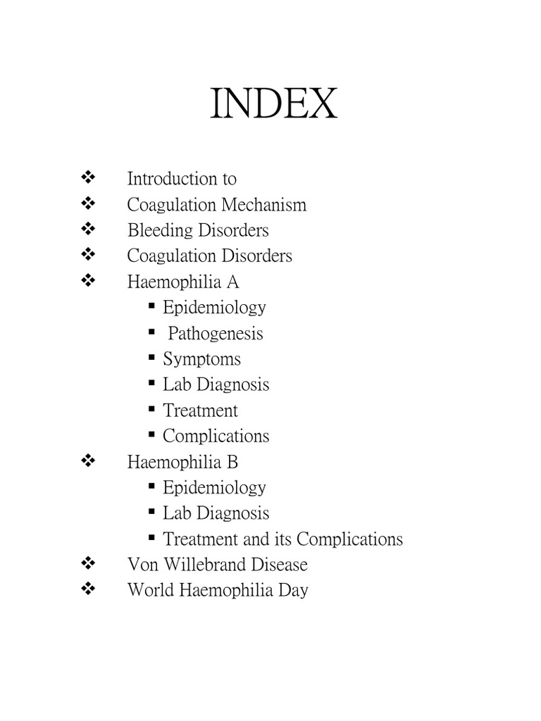 Coagulation and Bleeding Disorders Guide | PDF | Coagulation | Haemophilia