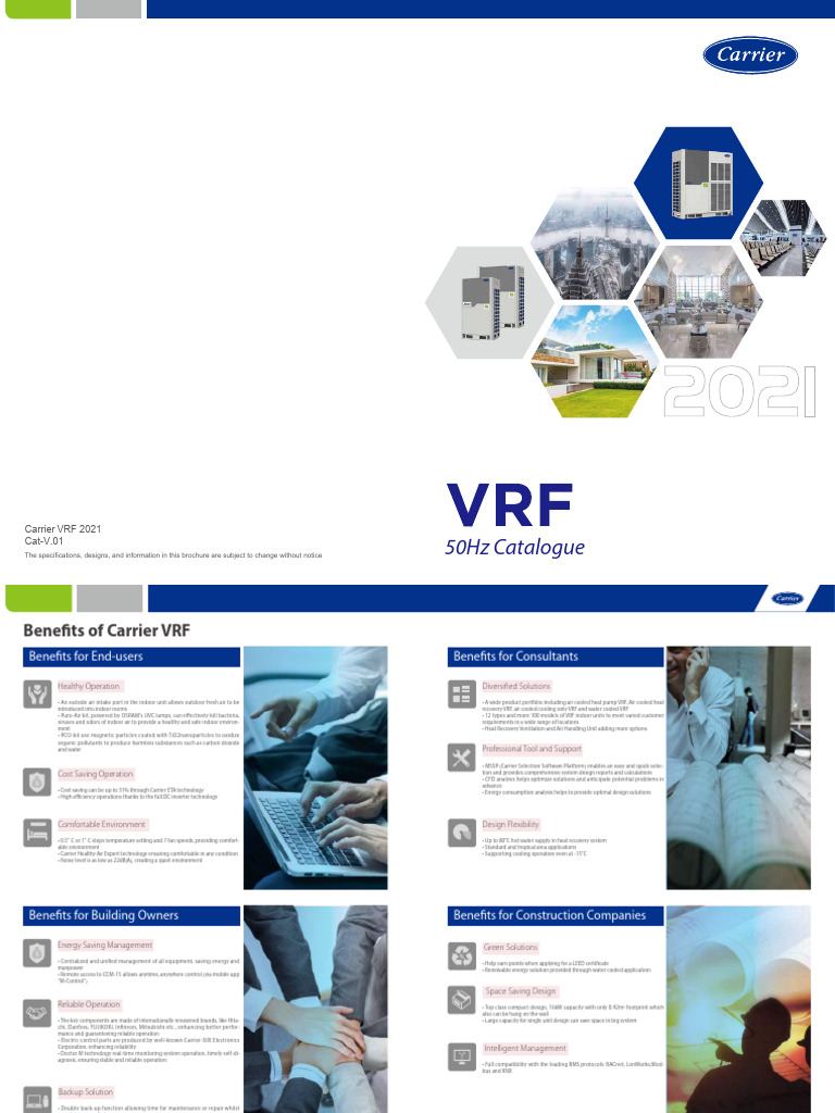 Carrier VRF 2021 Product Catalogue | PDF | Heat Exchanger | Air ...