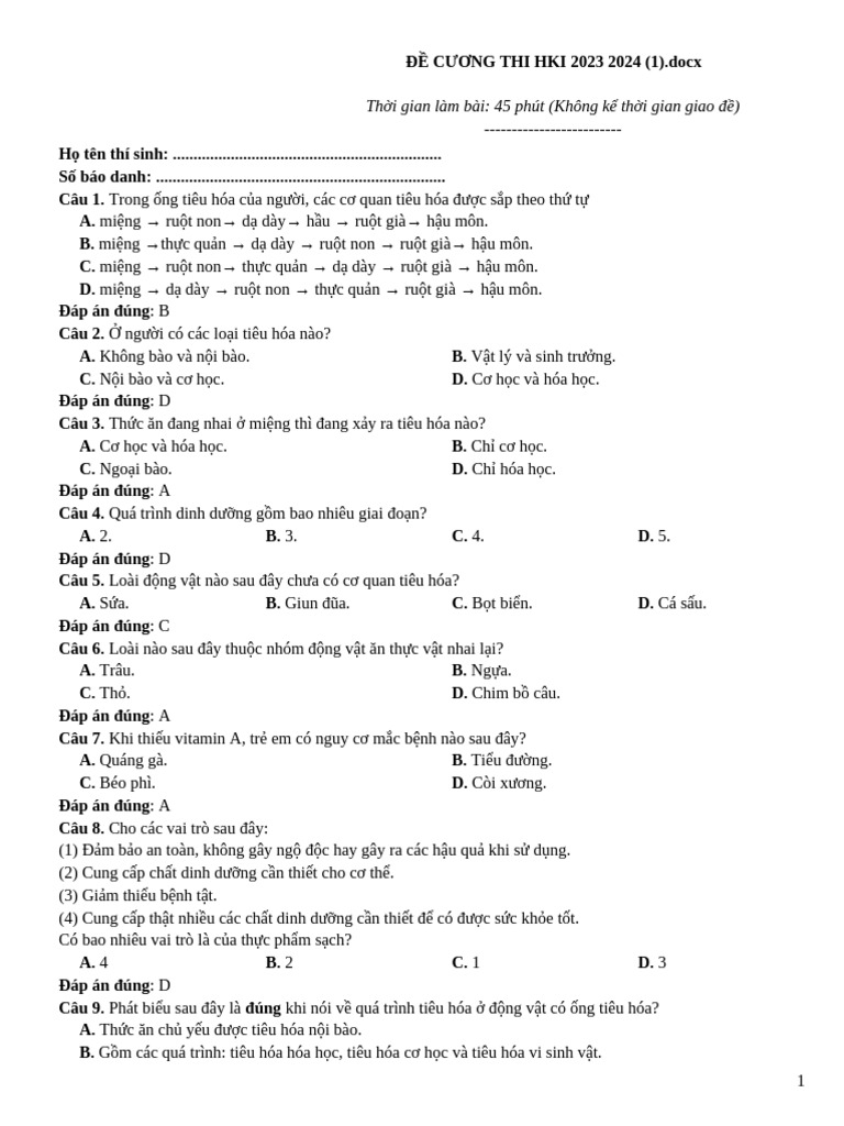 DE CUONG THI HKI 2023 2024 (1) .Docx 759d84 26 12 2023 | PDF