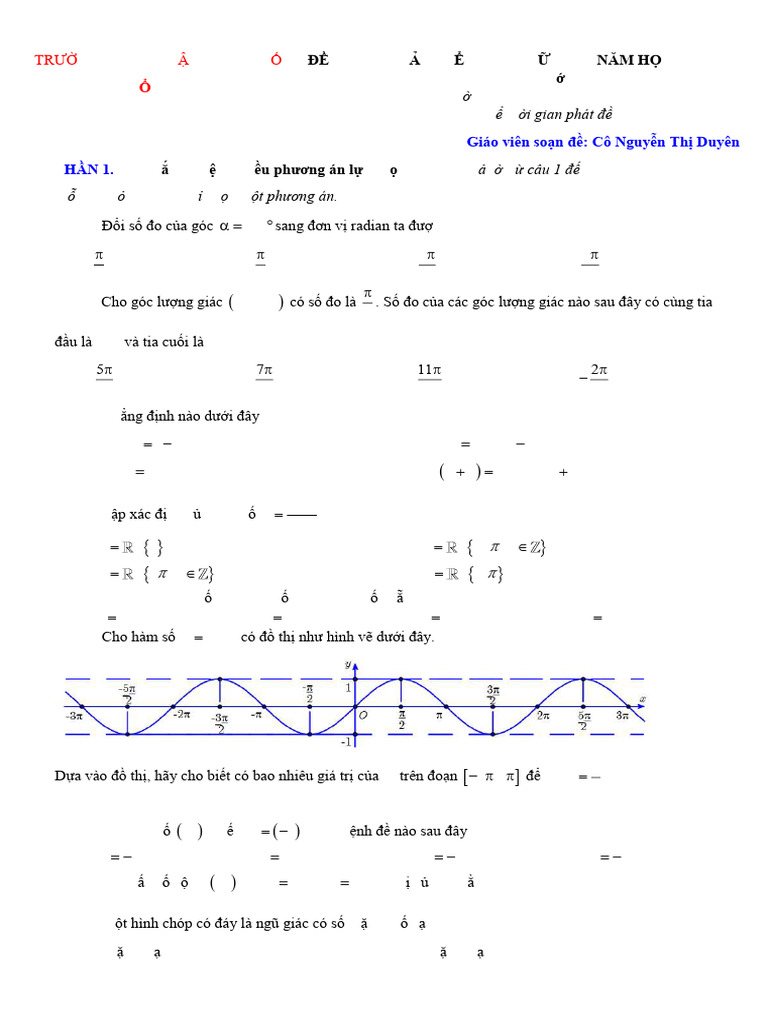 Đề Ôn Giữa Kì i Tt1 Bn | PDF