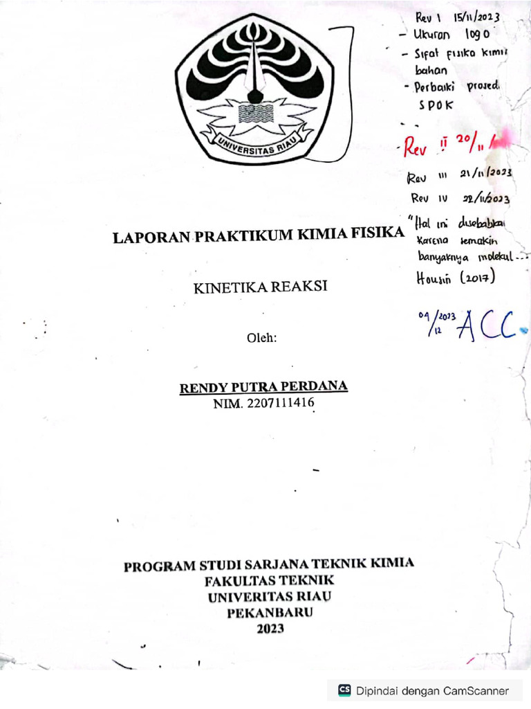 p04 Kinetika Reaksi | PDF