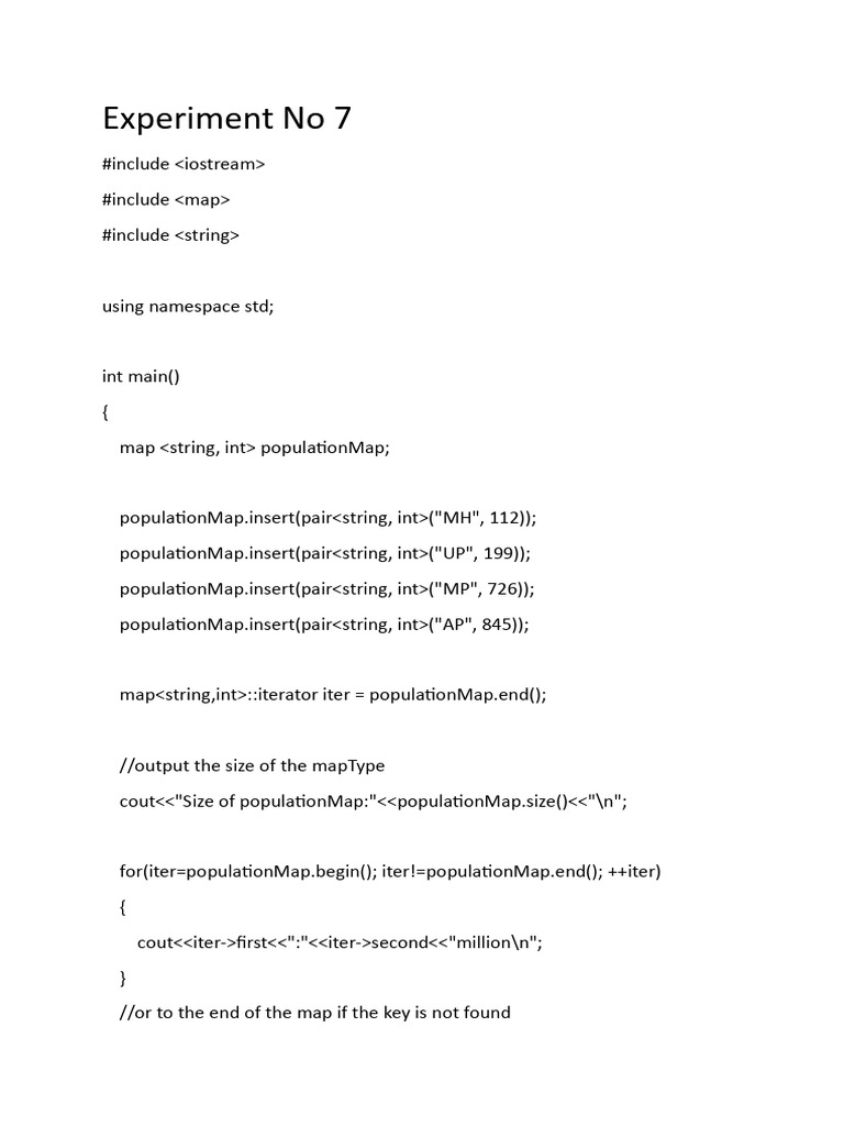 Experiment No 7 | PDF