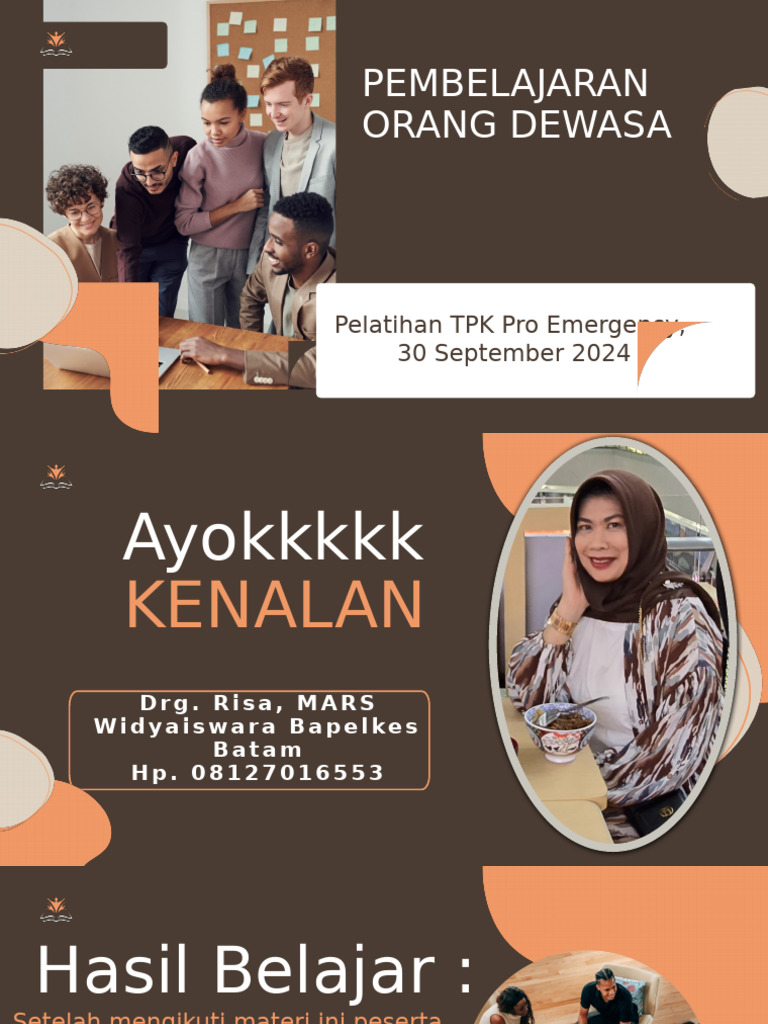 MPI-1 - Pembelajaran Orang Dewasa (POD) Drg. Risa | PDF | Sains & Matematika