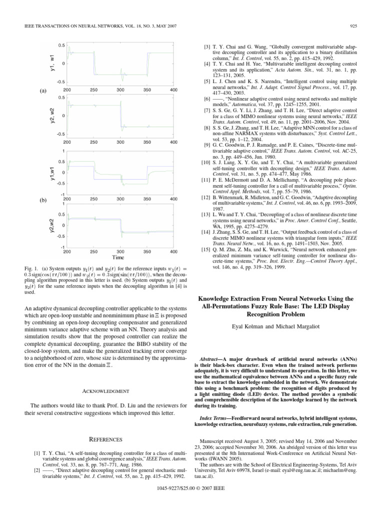 kolman2007 | PDF | Fuzzy Logic | Artificial Neural Network