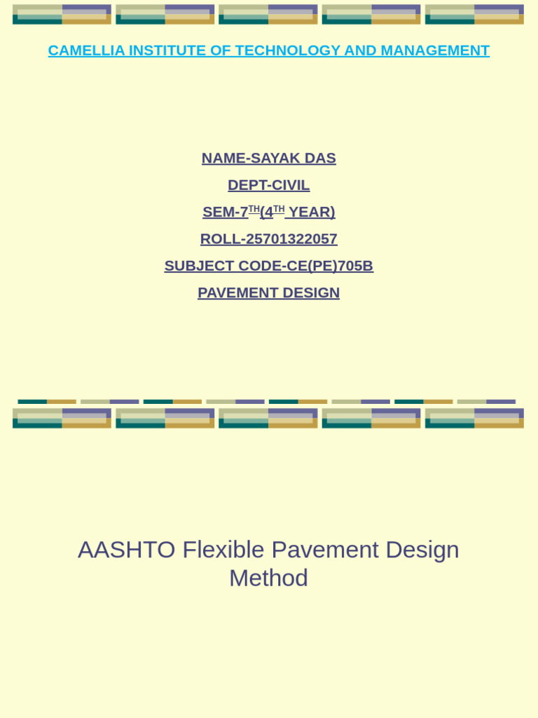 Ce (Pe) 705b Sayak Das | PDF | Road Surface | Building Engineering