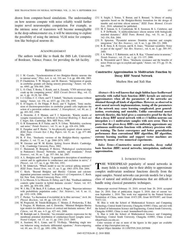 Muzhouhou 2010 | PDF | Artificial Neural Network | Support Vector Machine