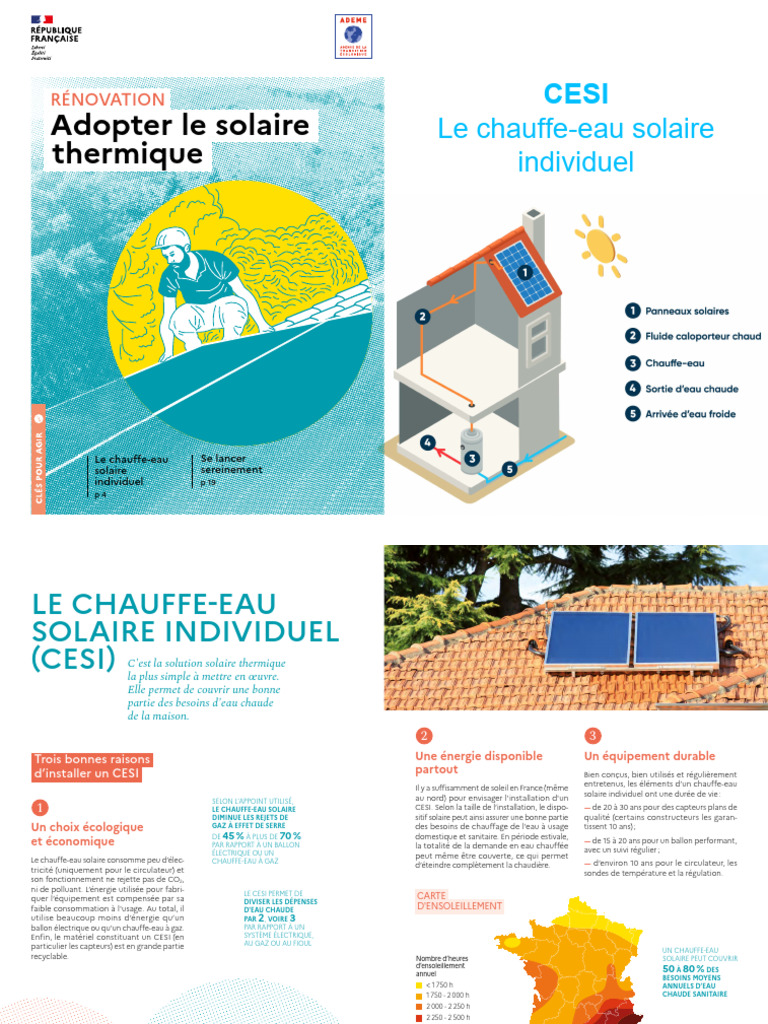 Guide du Chauffe-Eau Solaire Individuel | PDF | Thermodynamique ...