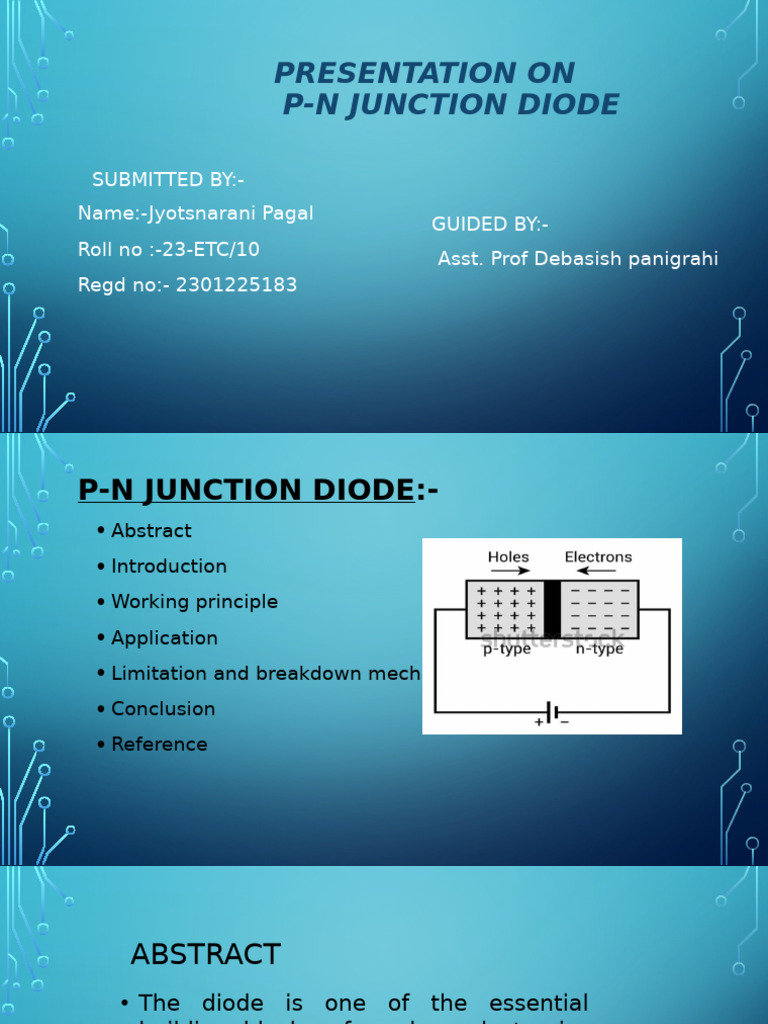 P-N JUNCTION DIODE | PDF | P–N Junction | Diode