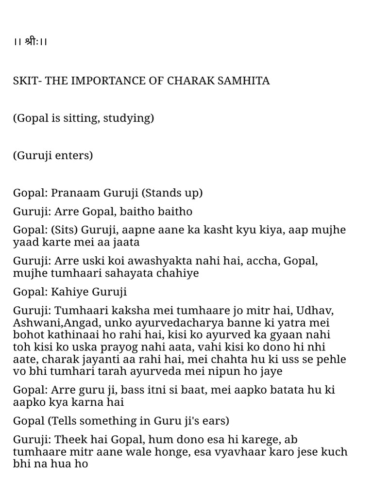 Skit Final | PDF | Asian Traditional Medicine | Ayurveda