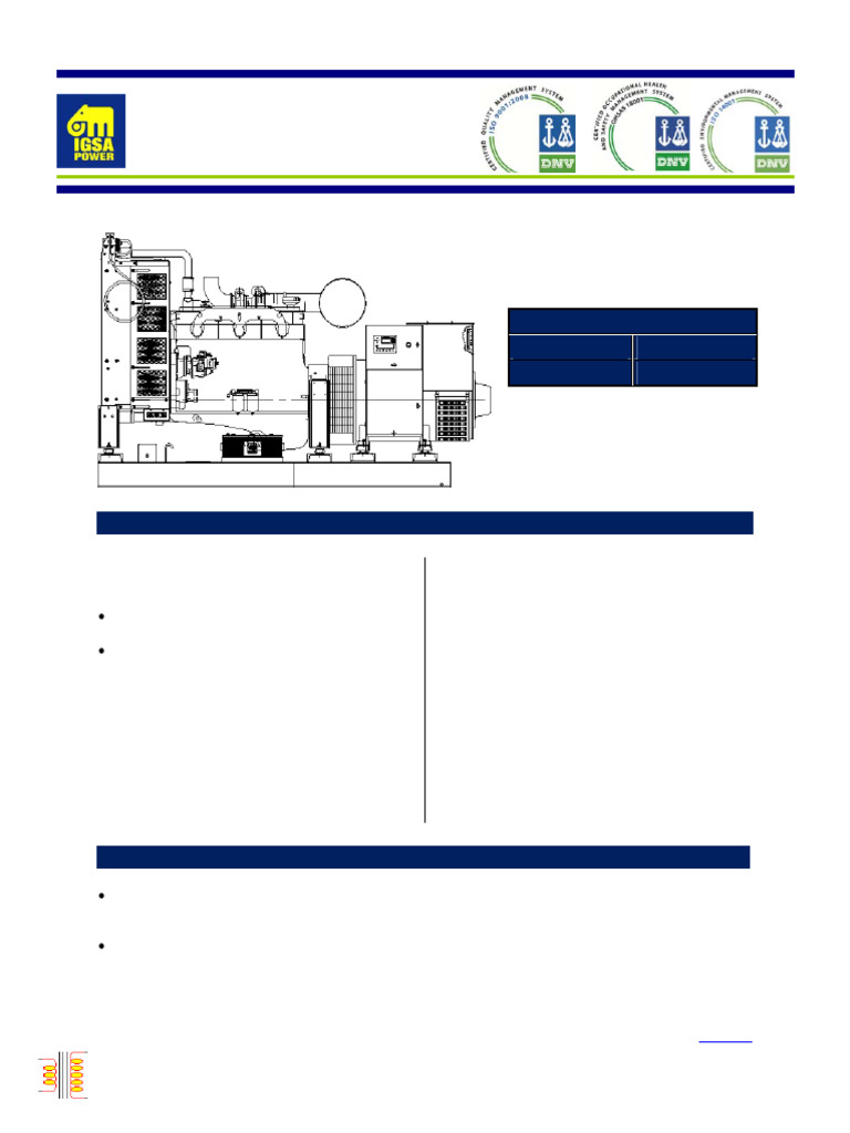Igsa Power Plantas Electricas: Capacidad KW KVA 400 500 | PDF ...