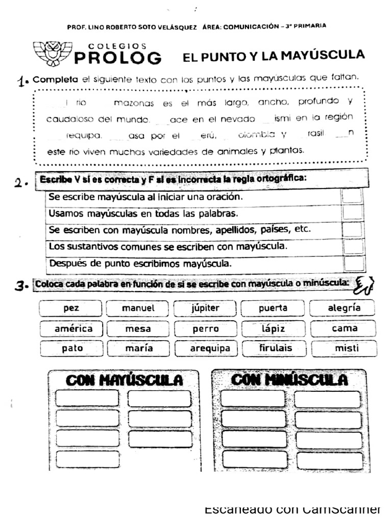 Punto y La Mayuscula | PDF