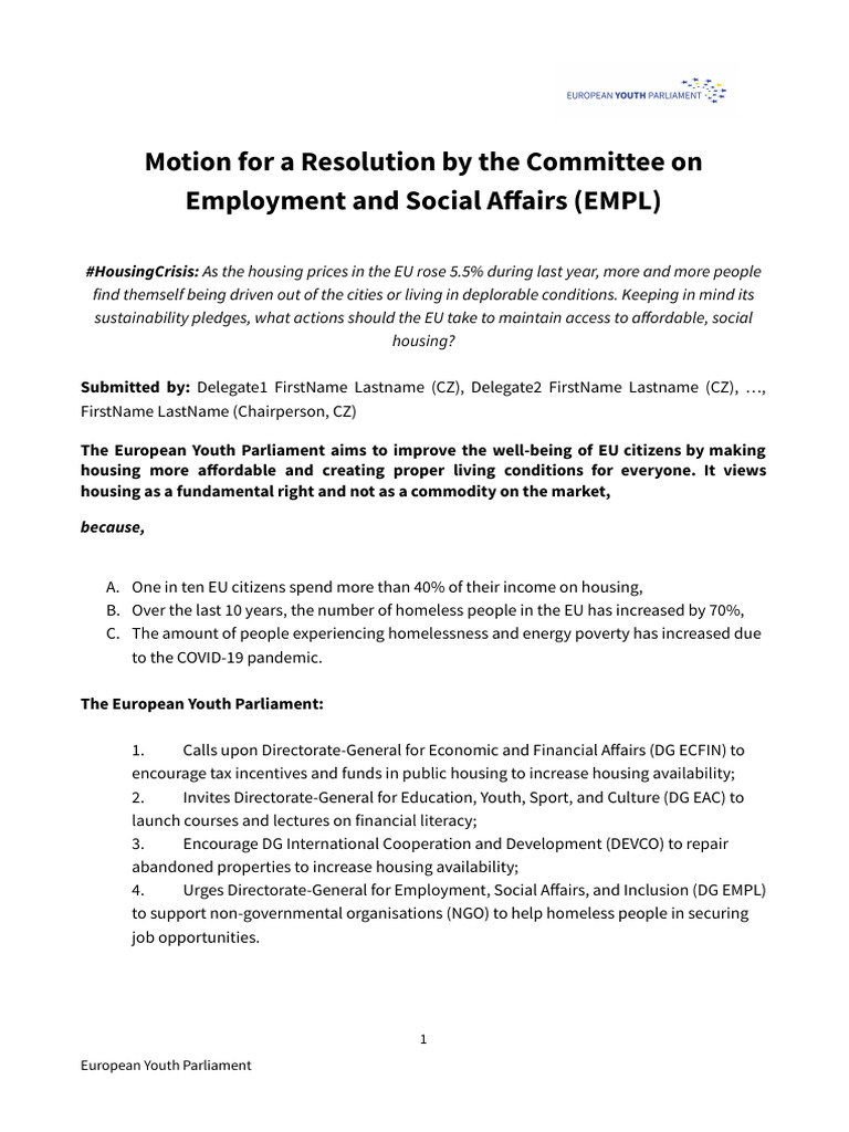 EMPL Resolution | PDF