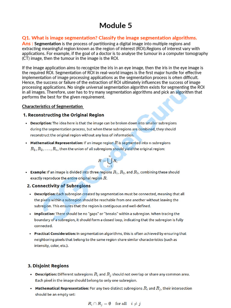 Module 5 CGV | PDF | Image Segmentation | Signal Processing
