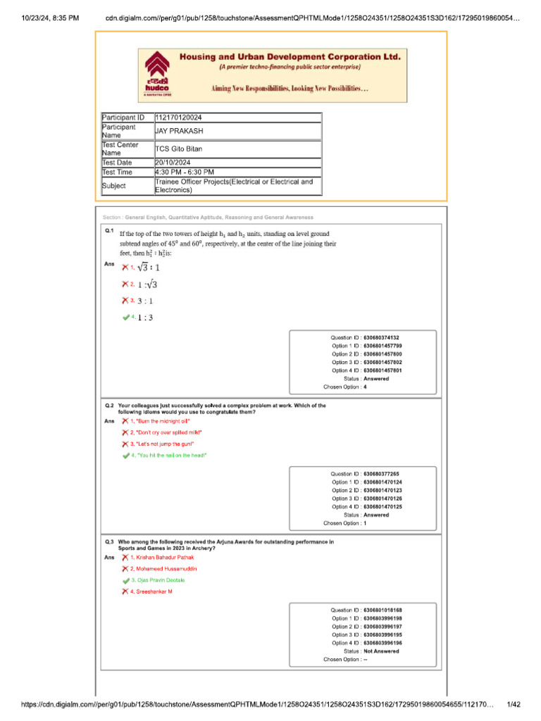 Response Sheet | PDF