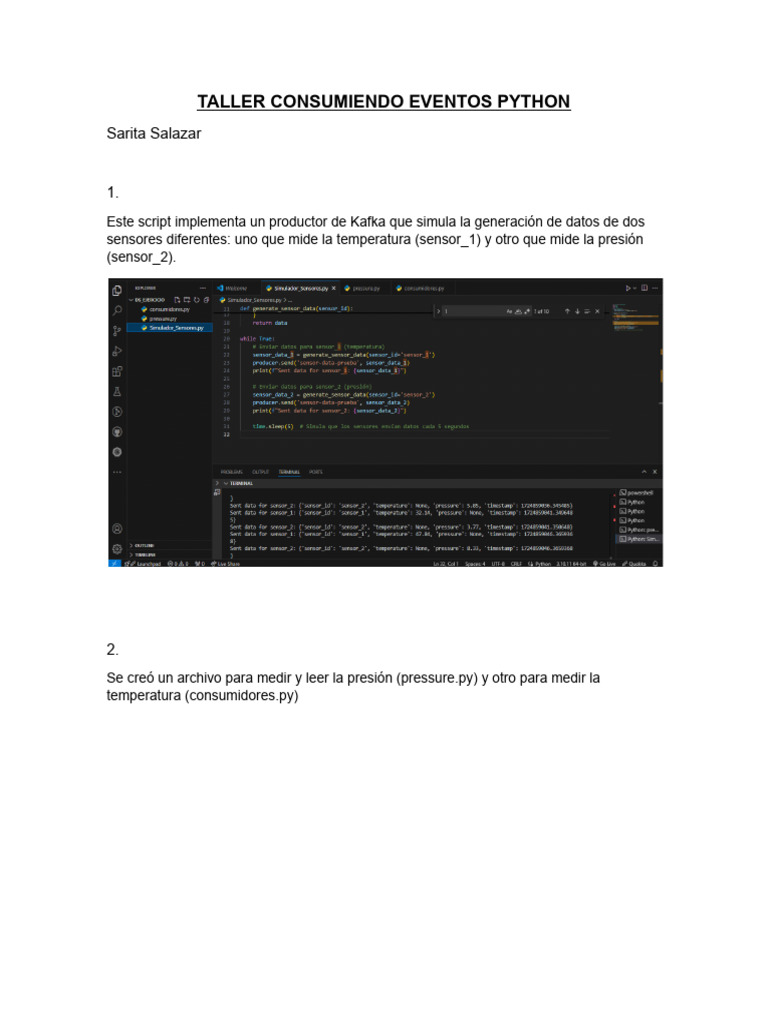 Taller Consumiendo Eventos Python - Saritasalazar | PDF | Informática