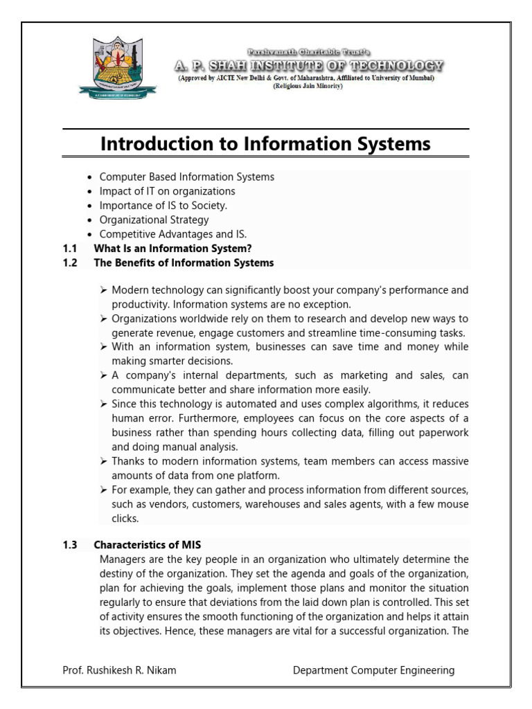 Mis It Impact For Future Managers Pdf Information Agriculture