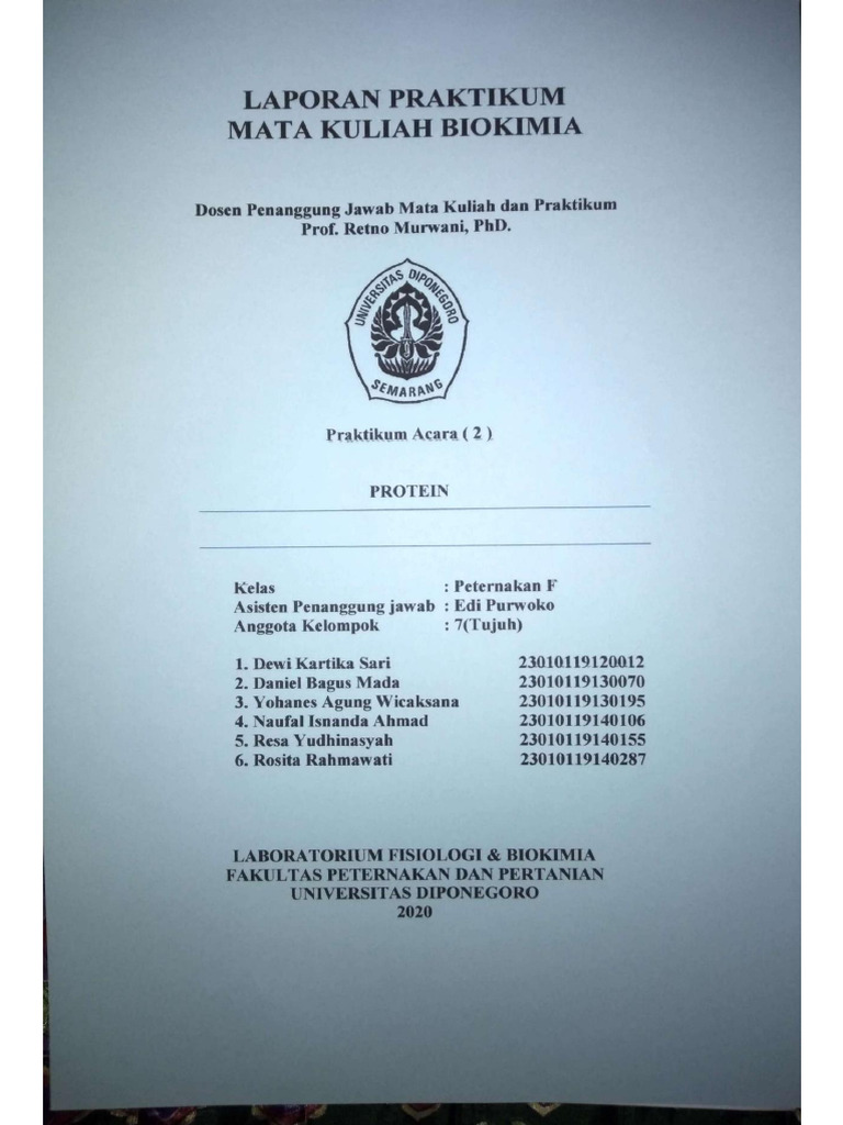 Laprak Biokimia Acara 2 Kel 7 (F) Fiks | PDF