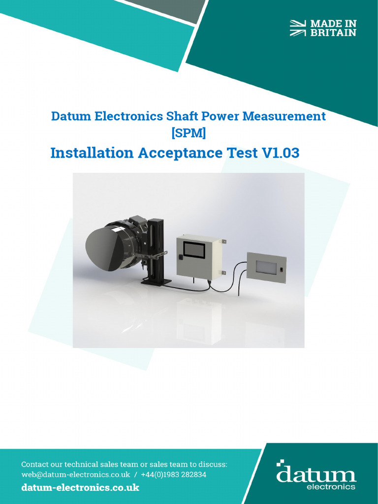 SPM Installation Acceptance Test Blank v1.03 | PDF | Calibration | Torque