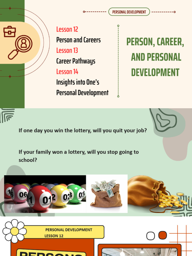 Personal Development Lesson 12 - Persons and Careers, Career Pathways ...