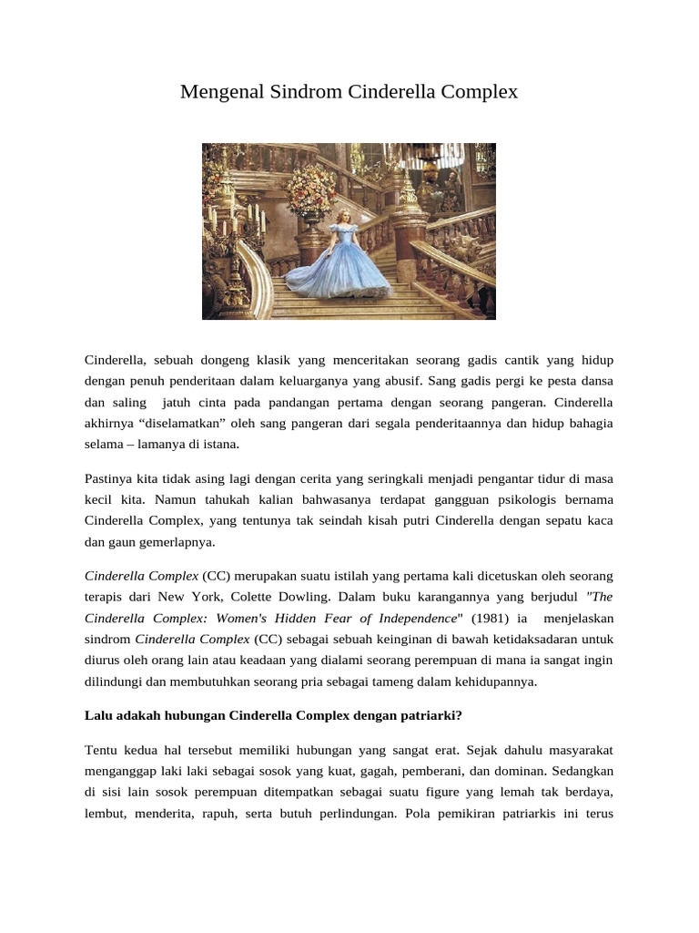 Mengenal Sindrom Cinderella Complex | PDF | Ilmu Sosial