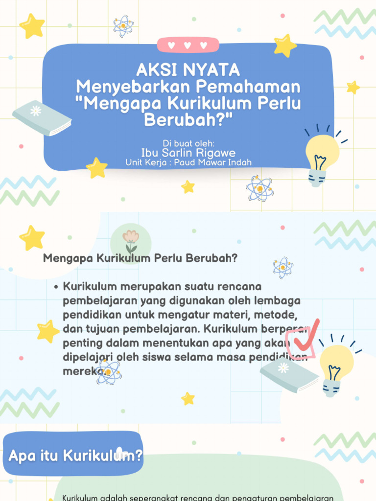 Aksi Nyata Mengapa Kurikulum Perlu Berubah | PDF