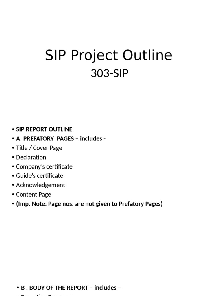 SIP Outline | PDF | Methodology | Data