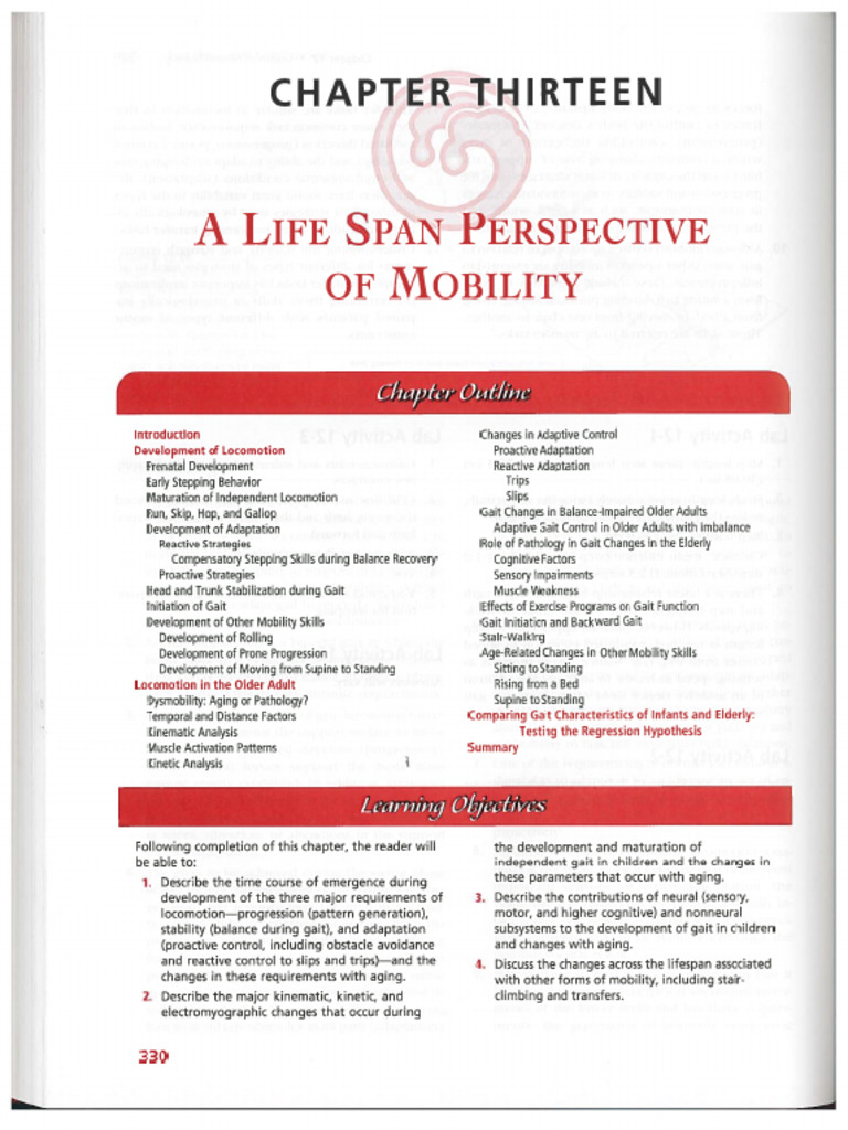 A Life Span Perspective of Mobility - ch13 | PDF