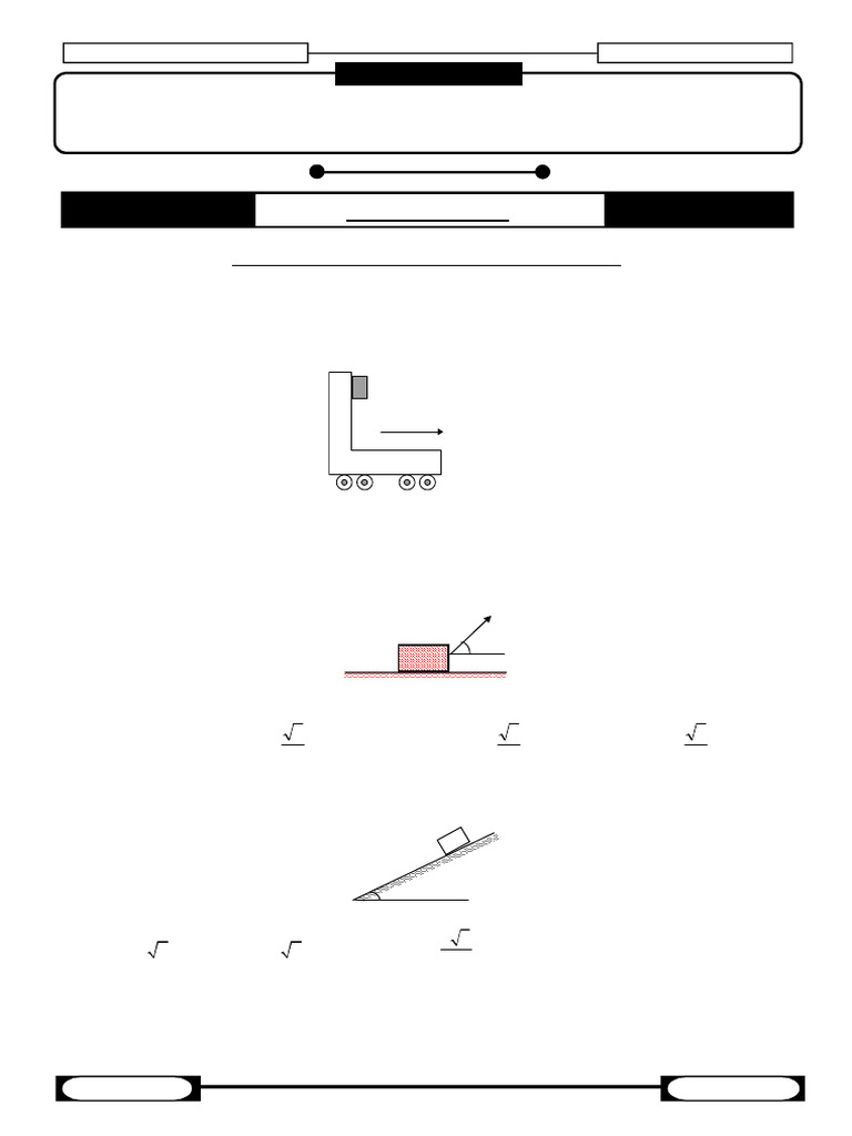 Newton's Laws of Motion Exercises | PDF | Force | Friction