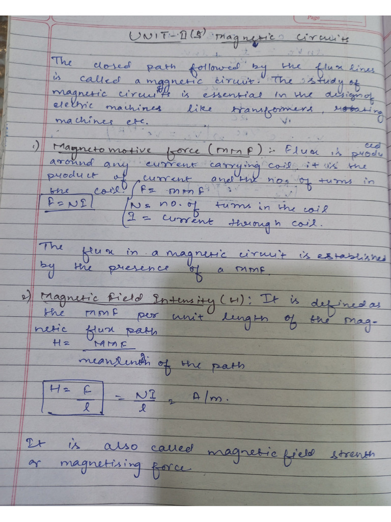 Electrical Unit 2 Notes | PDF