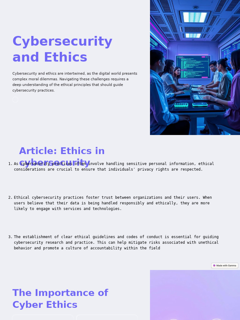 Cybersecurity Ethics | PDF | Computer Security | Security