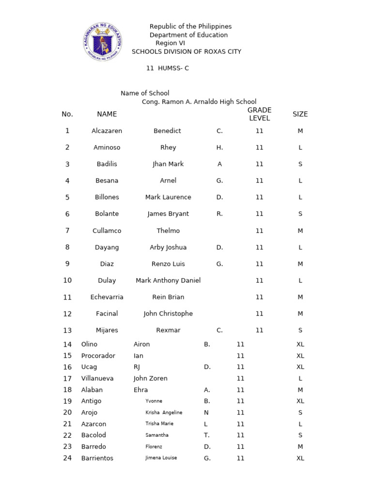 Template-For-t-shirts Humss - C Kent | PDF