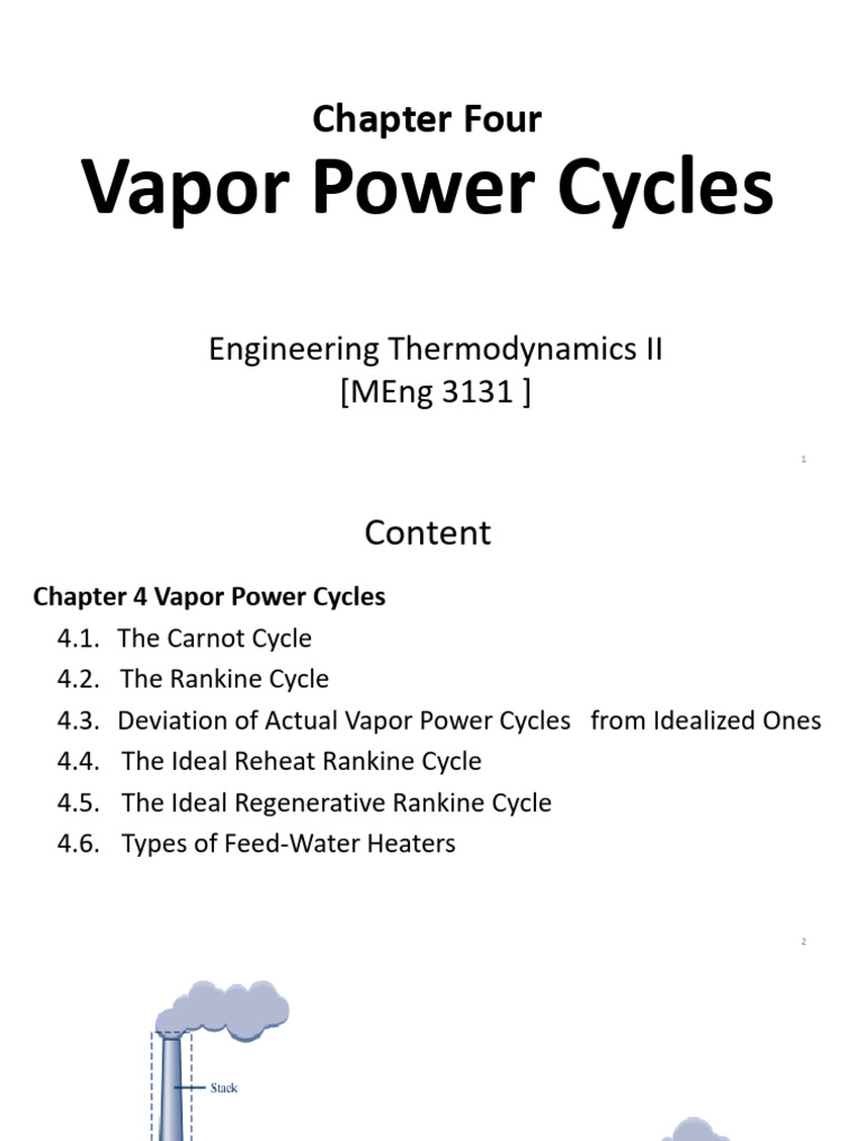 Chapter 4 Vapor Power Cycles | PDF | Continuum Mechanics | Thermodynamics