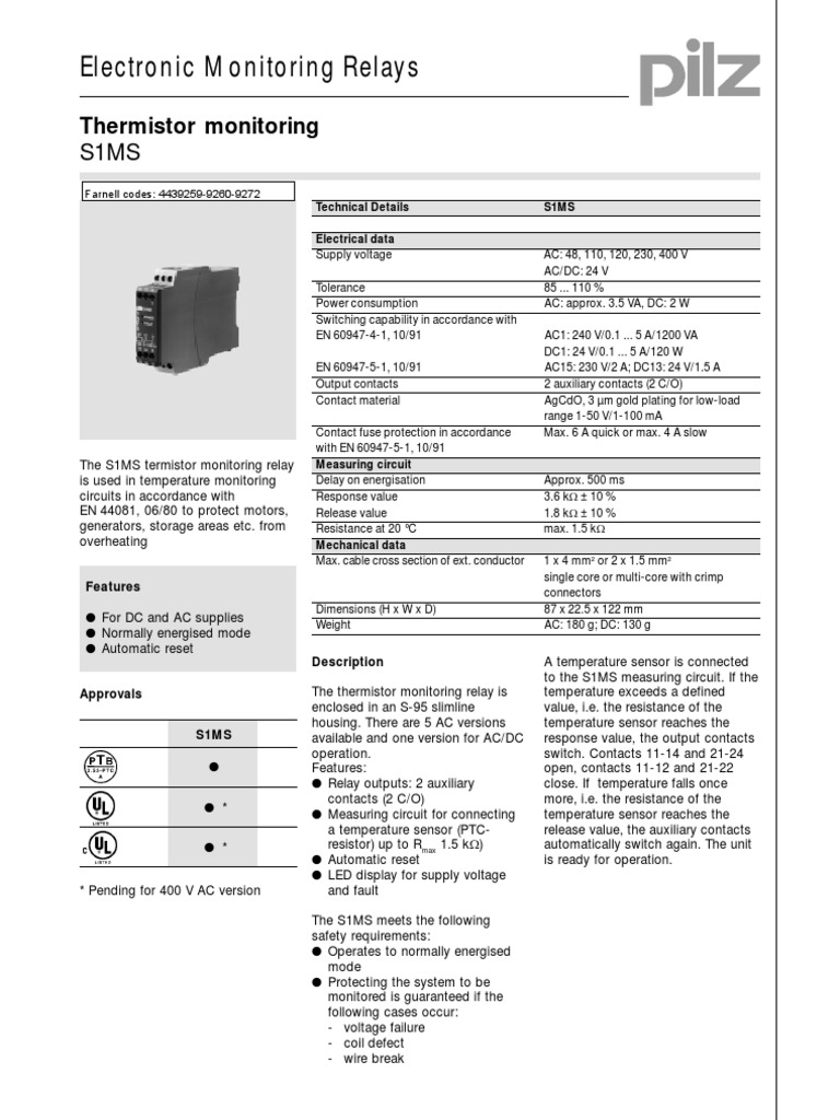 Datasheet | PDF | Relay | Power (Physics)