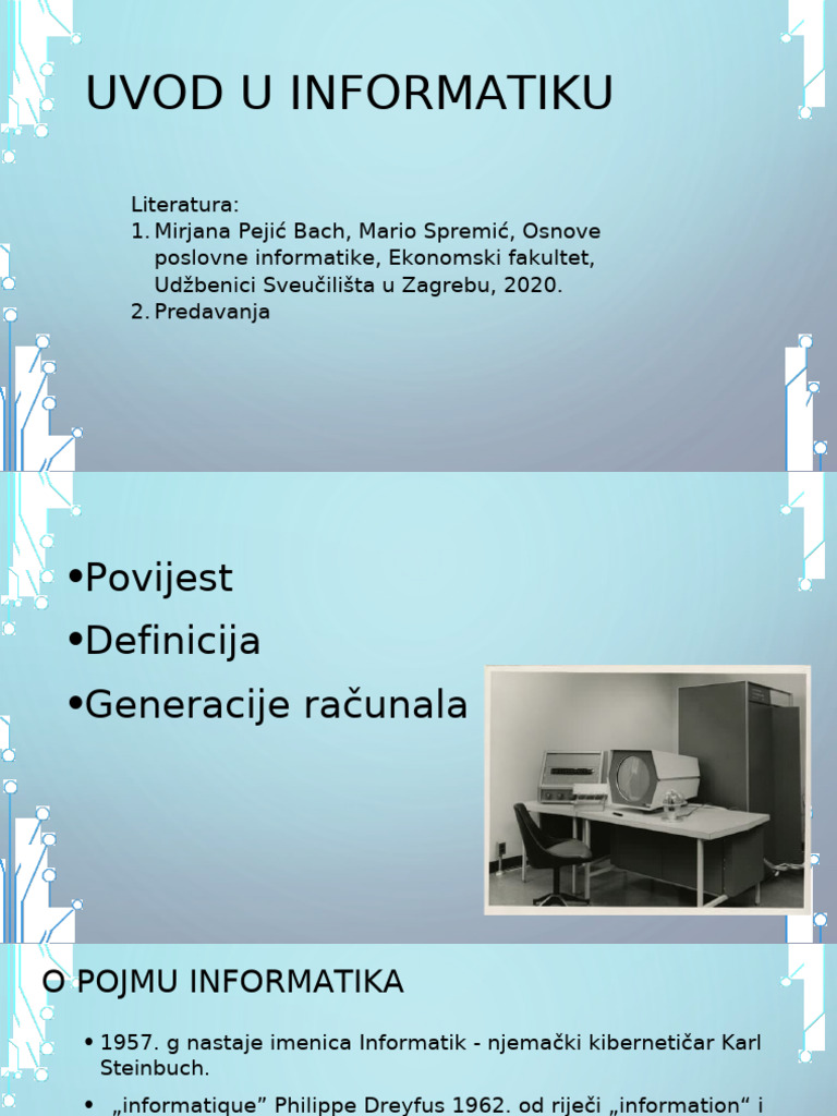 Uvod U Informatiku | PDF