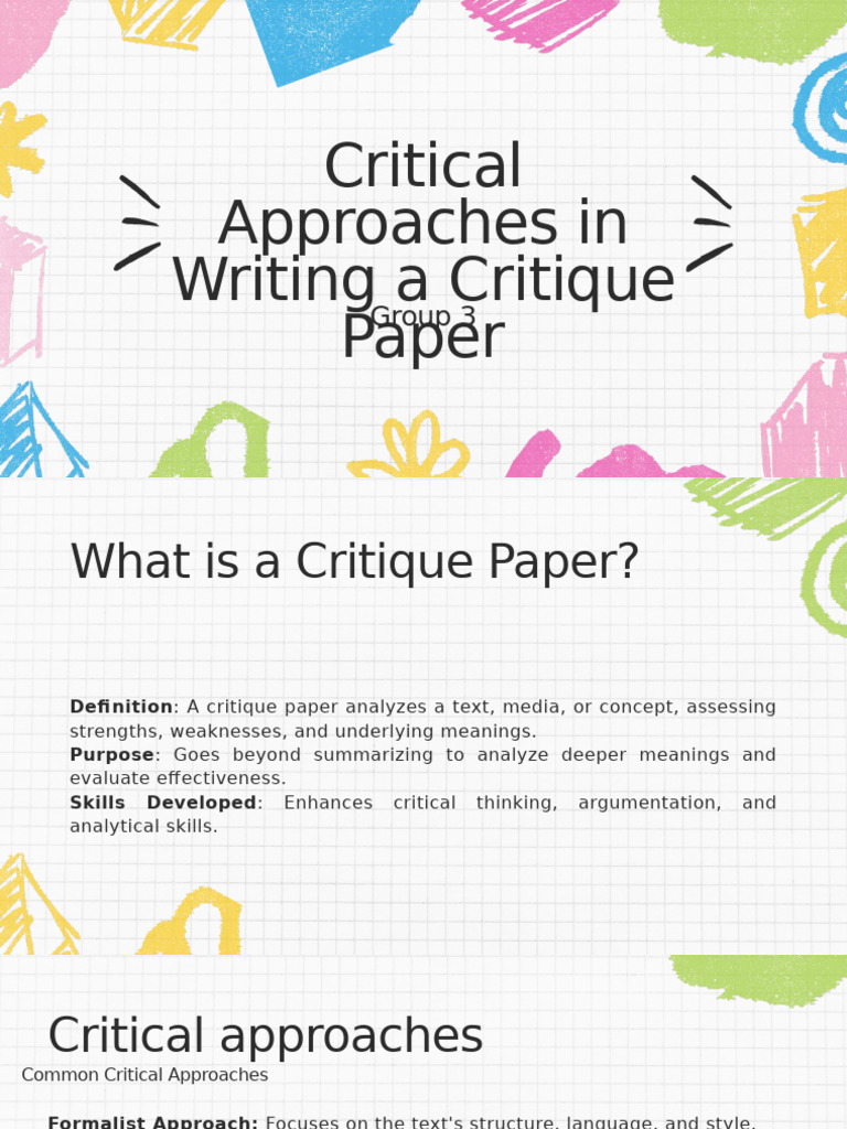 Critical Approaches in Critique Paper - 20241104 - 112144 - 0000 | PDF ...