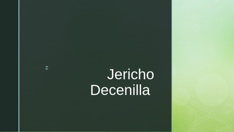 Jericho Decenilla | PDF