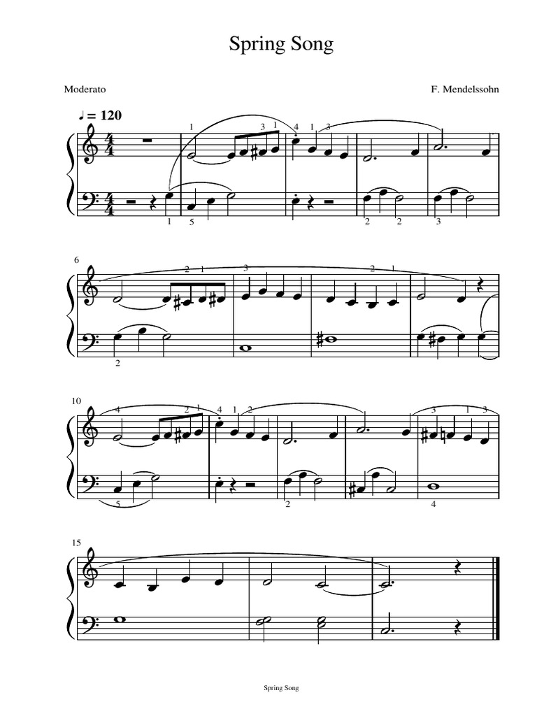 Spring Song - Piano (SFILE | PDF