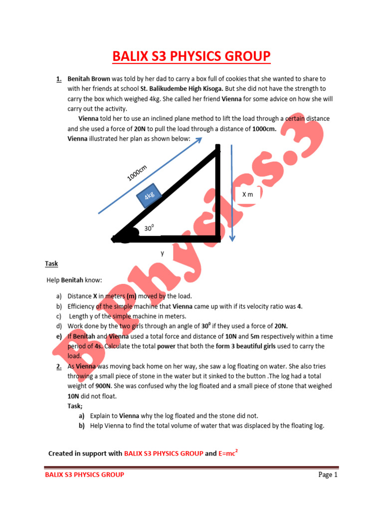 Balix S3 Physics Group 1 | PDF