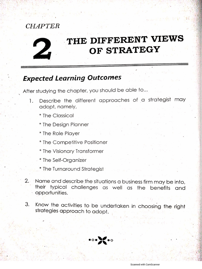 Chapter 2 - Different Views of Strategy | PDF
