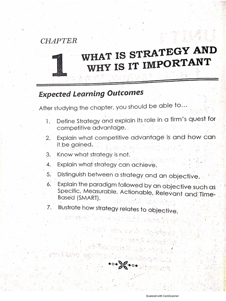 Chapter 1 - What Is Strategy and Why It Is Important | PDF