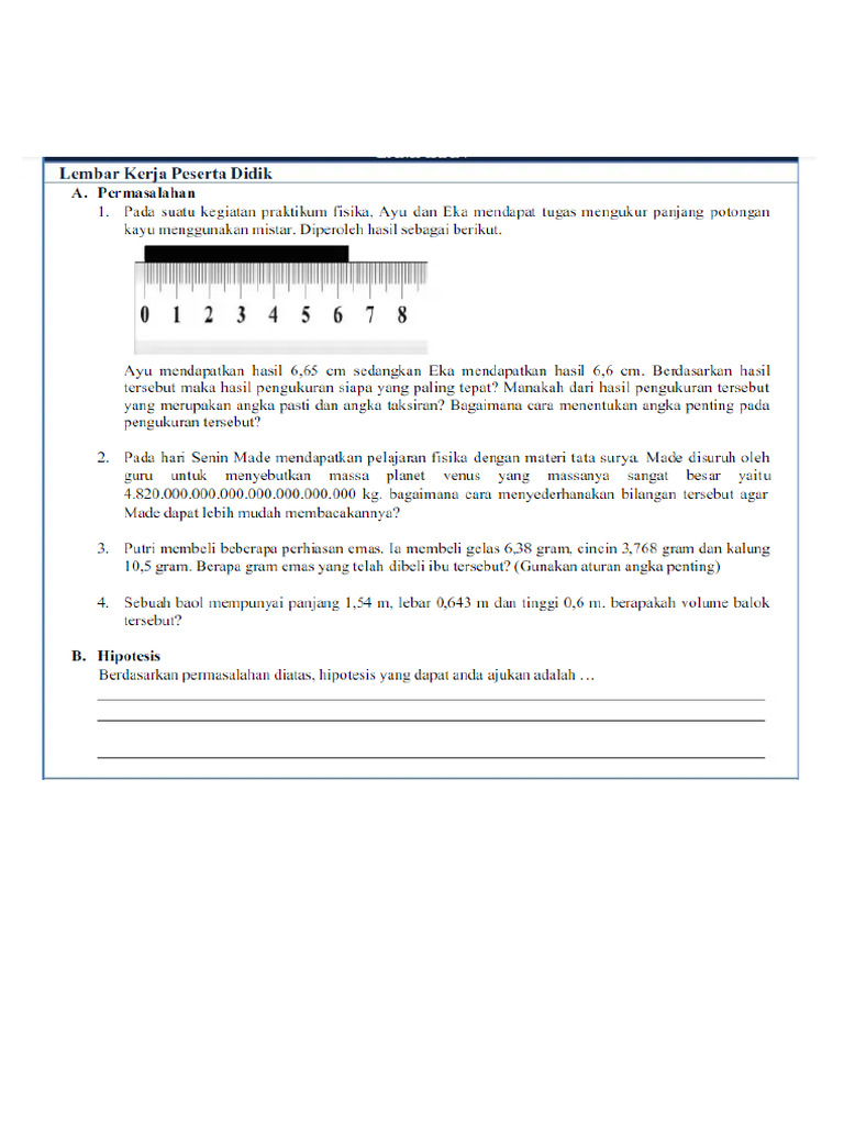 LKPD Angka Penting | PDF