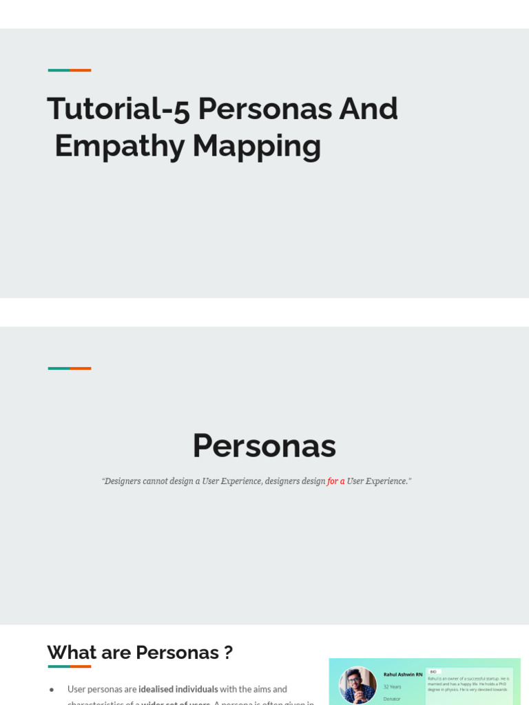 Personas & Empathy Mapping Guide | PDF | Empathy | Psychology