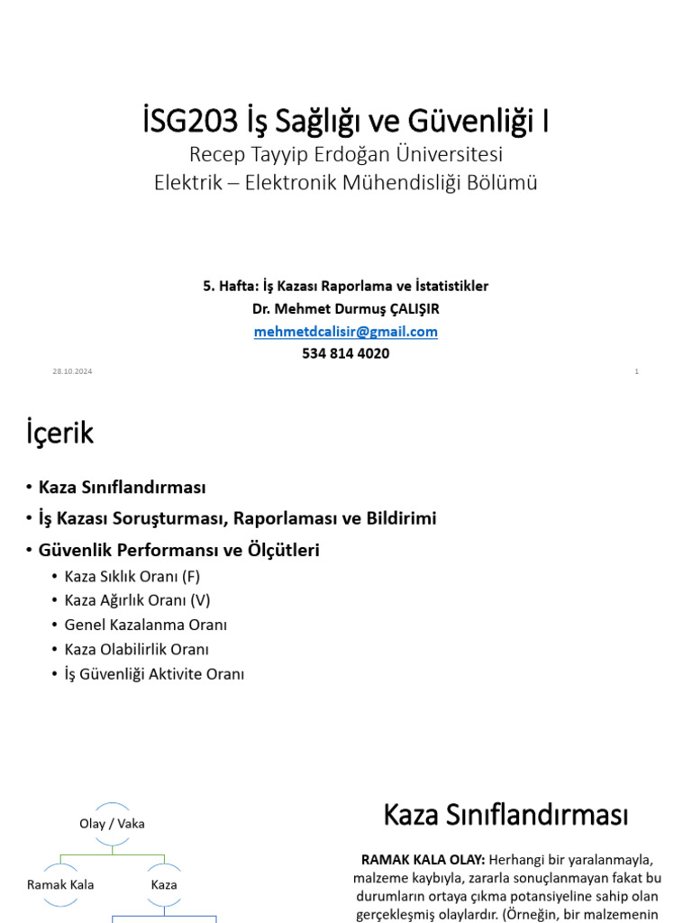 H5 - İş Kazası Raporlama Ve Istatistikler | PDF