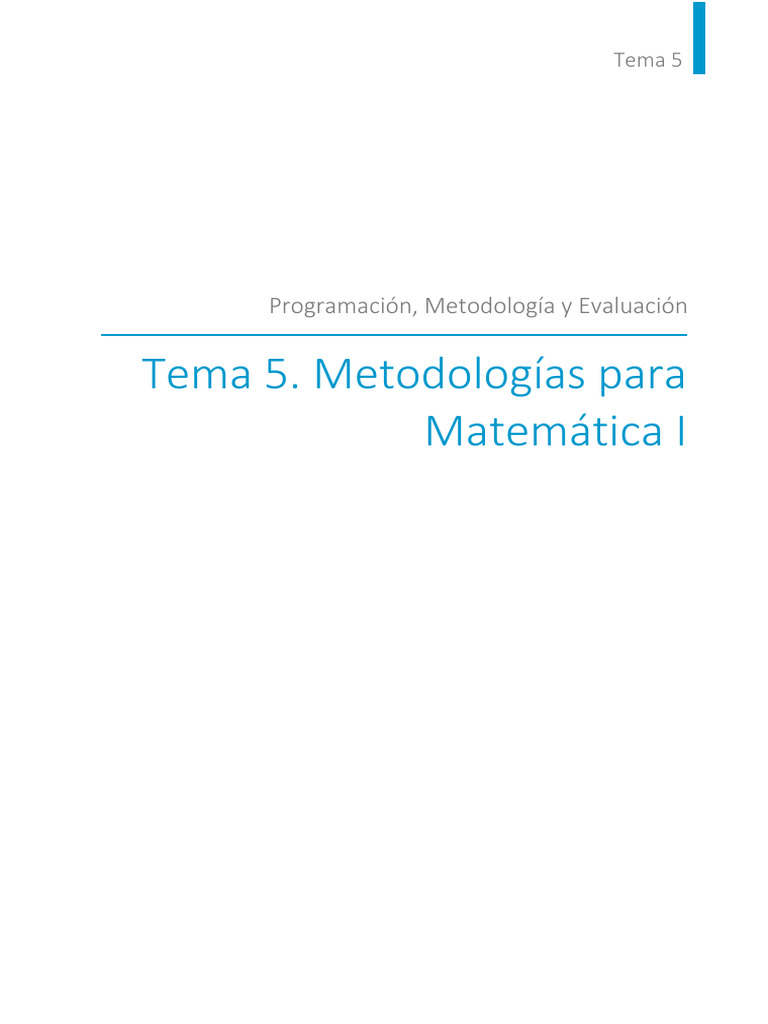 TEMA5 | PDF | Evaluación | Aprendizaje