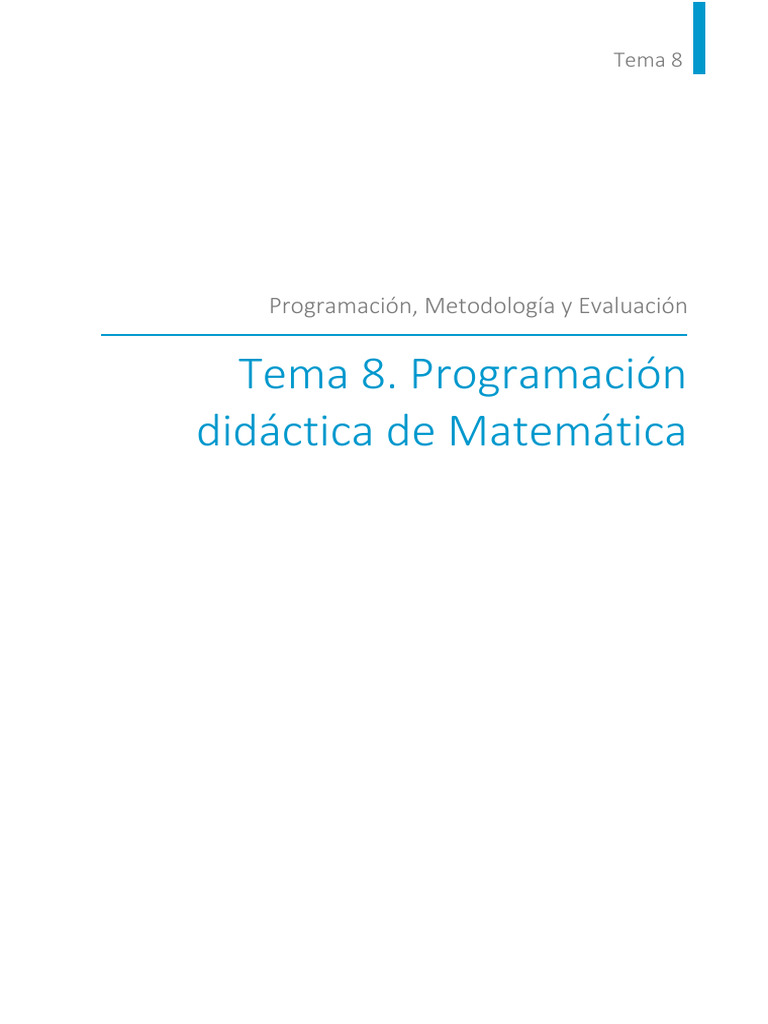 TEMA8 | PDF | Plan de estudios | Evaluación