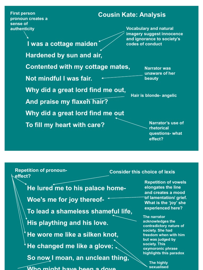 Cousin Kate Analysis | PDF