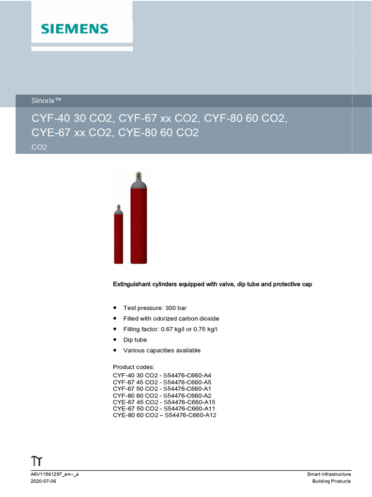 CYF-67 50 CO2 Datasheet en | PDF | Carbon Dioxide | Valve